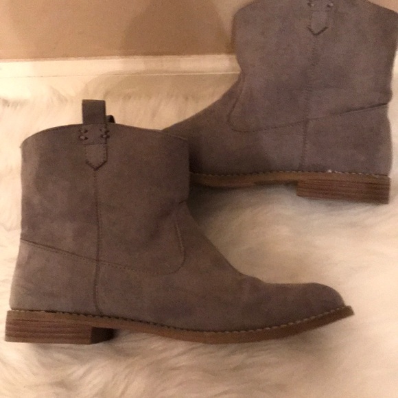 Shoes | I Have A Little Boottay Light Gray Booties | Poshmark